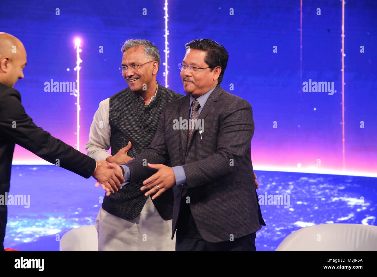 New Delhi, India. 17th Mar, 2018. Uttrakhand CM Trivendra Singh Rawat ...