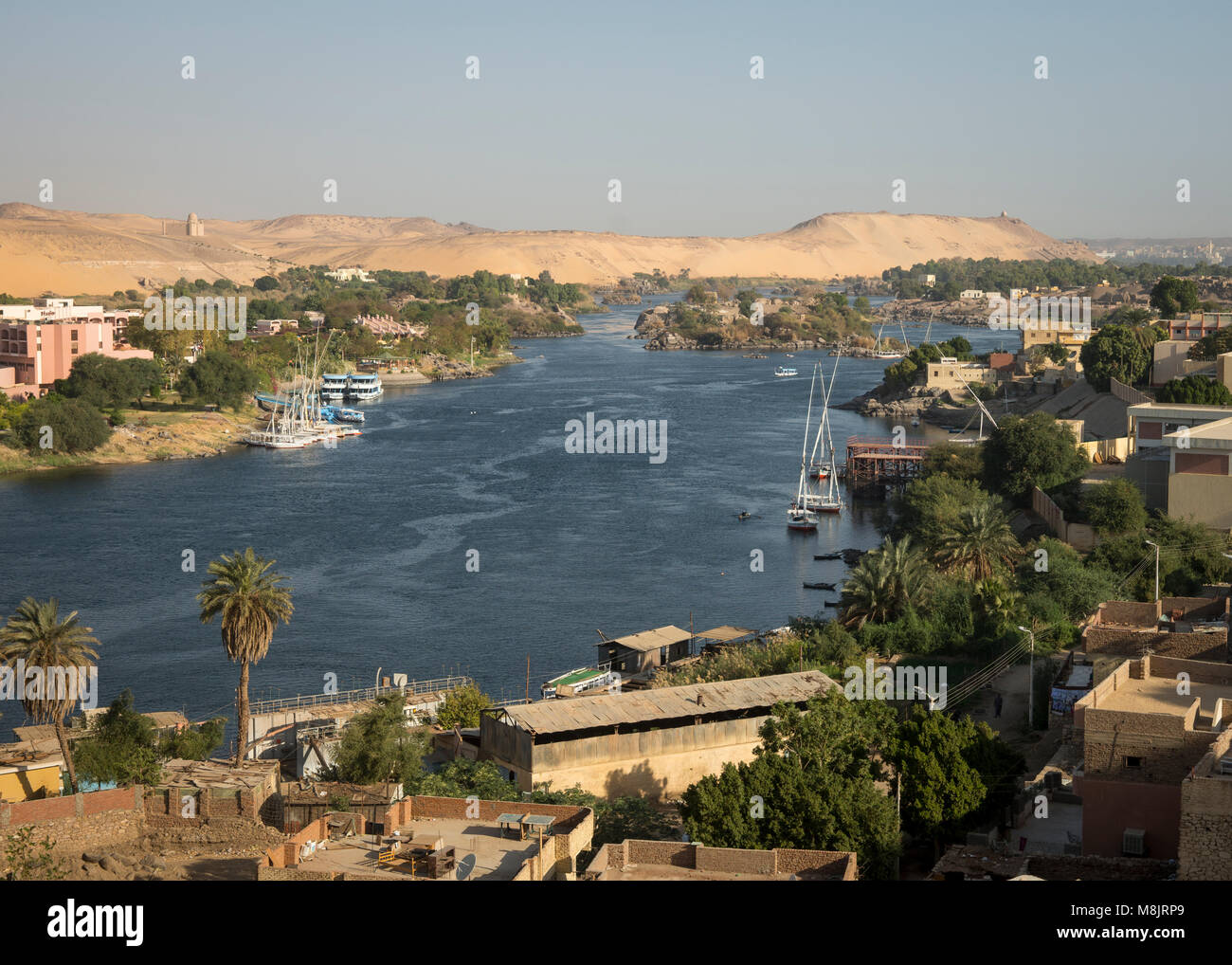 The Nile River near the First Cataract in Aswan Stock Photo - Alamy