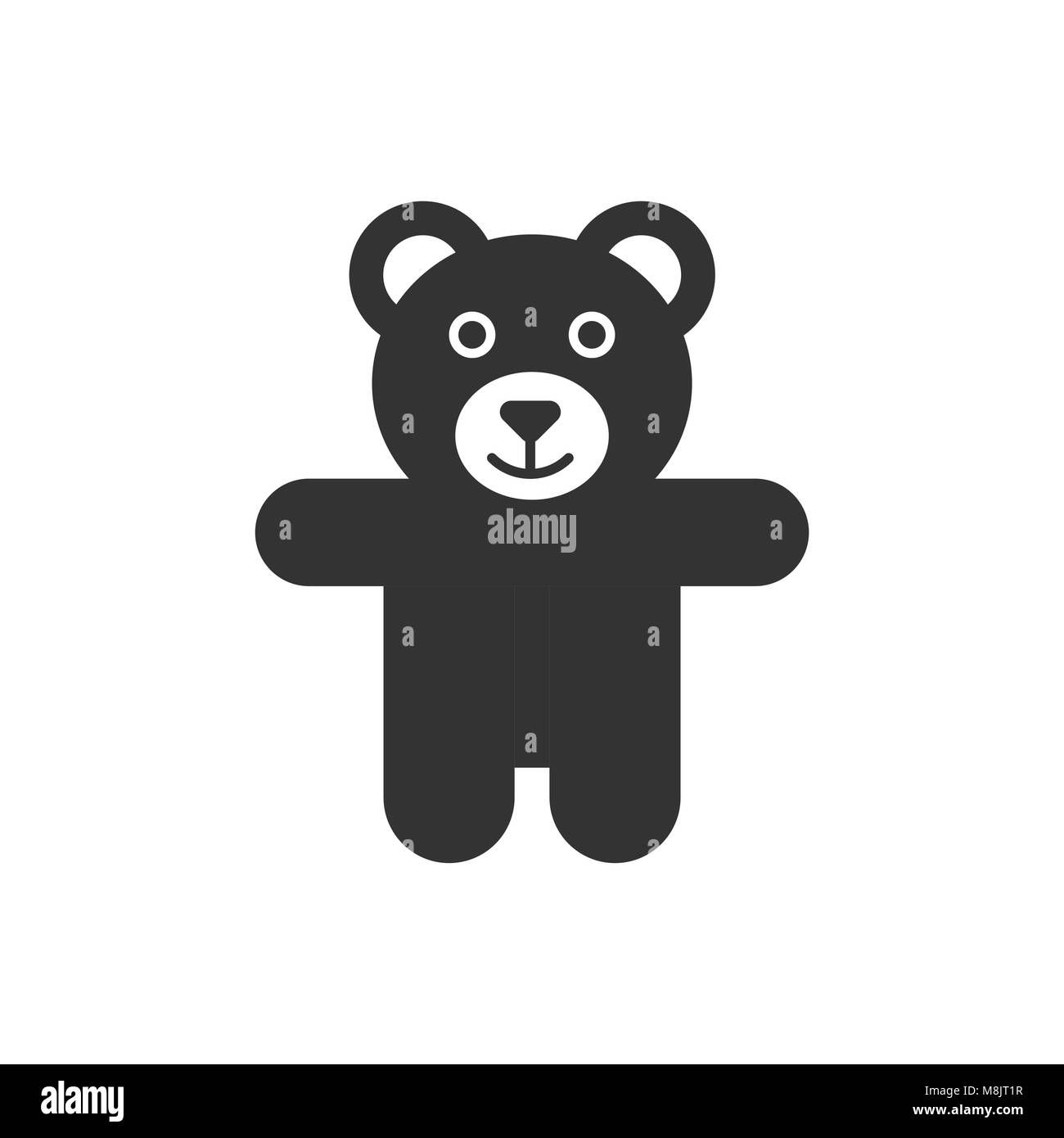Teddy bear plush toy icon. Vector illustration. Business concept bear ...