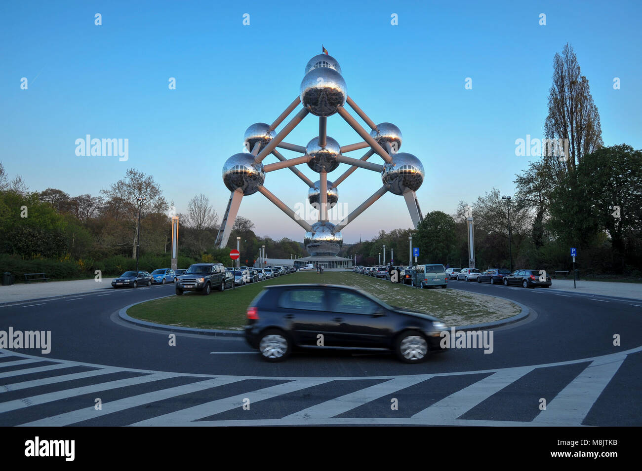 Atomium constructed for 1958 Brussels World's Fair (Expo 58) on Plateau ...