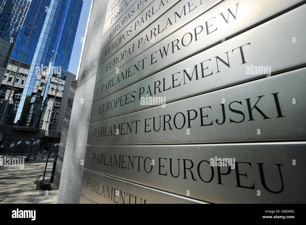 Altiero Spinelli building and names of European Parliament in all ...