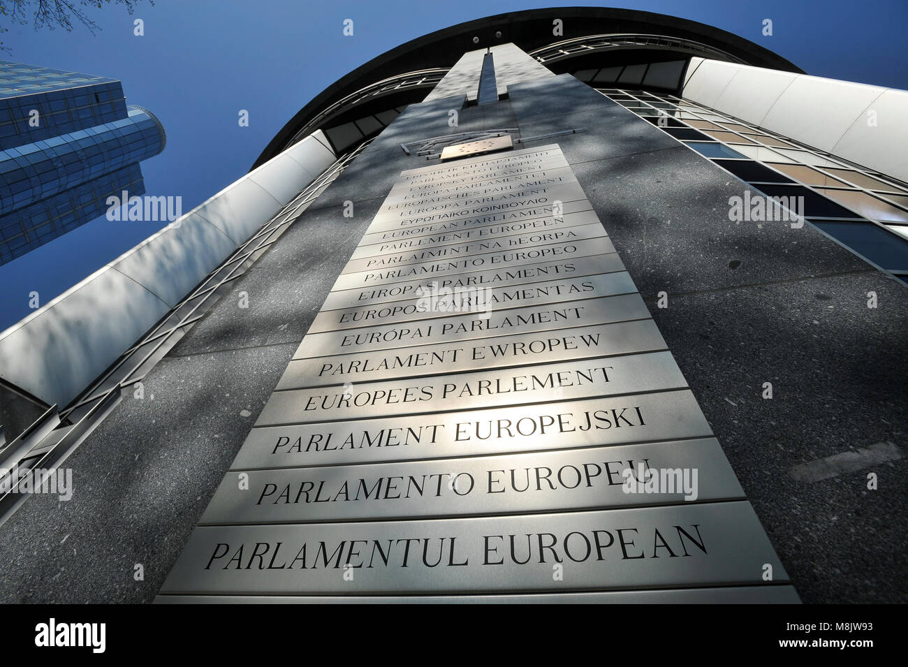 Altiero Spinelli building and names of European Parliament in all ...