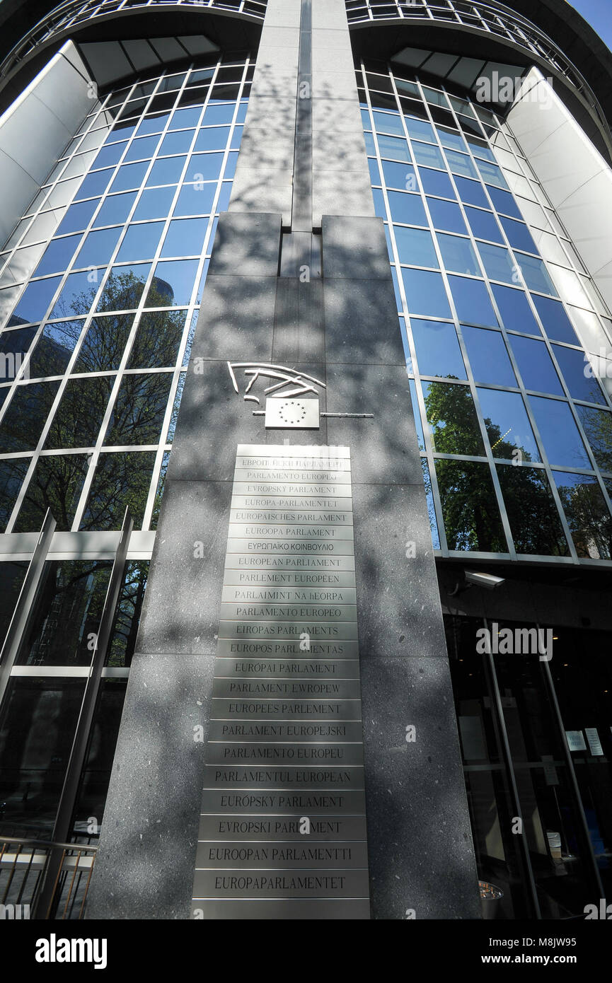 Names of European Parliament in all official languages of EU on the ...