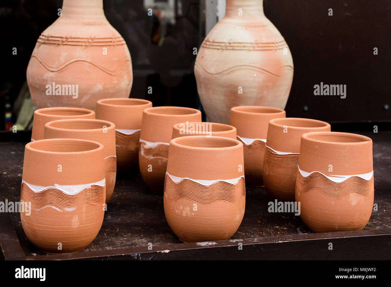 clay cup and jar Stock Photo - Alamy