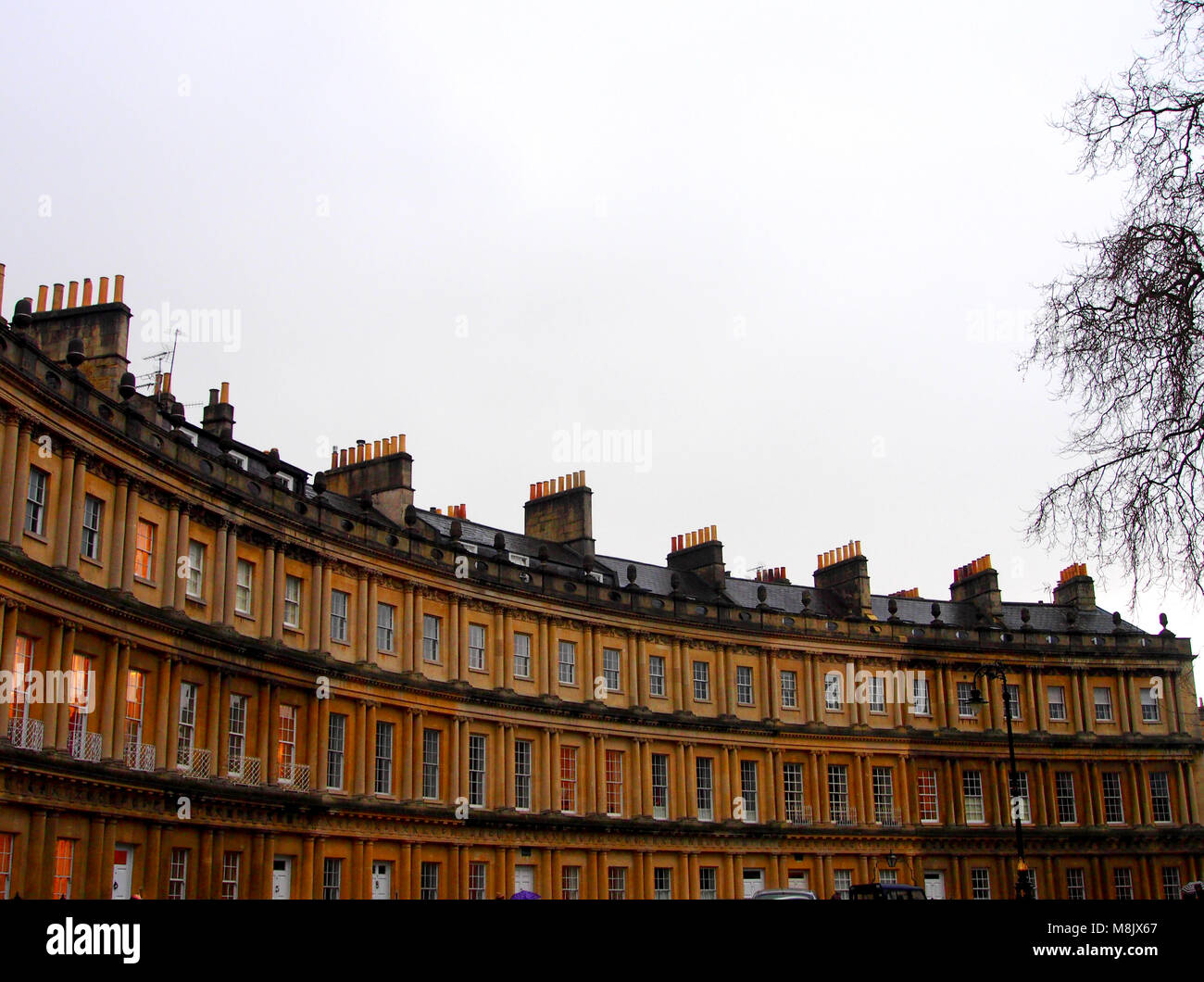 Winter afternoon at The Royal Crescent, Bath, England Stock Photo - Alamy