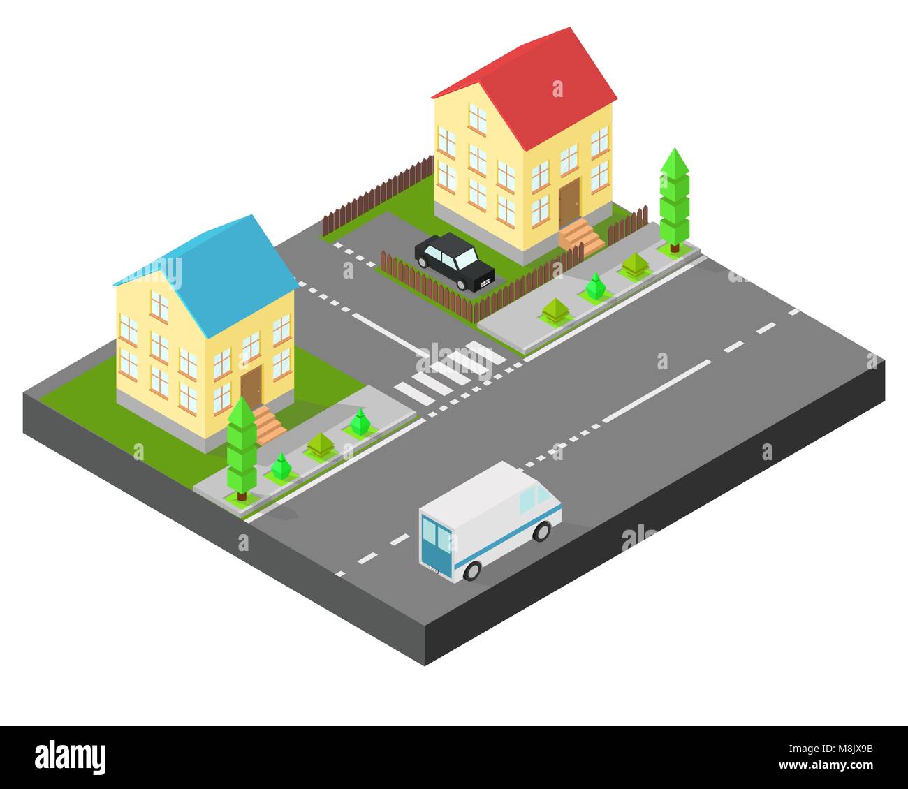 Two same houses Stock Vector Images - Alamy