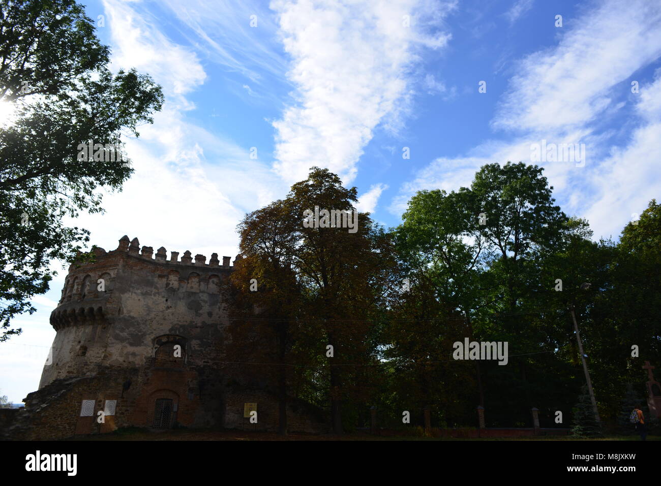 A view of the castle of Ostroh, an ancient city in Ukraine, near Rivne ...