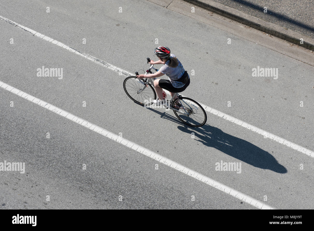 Cycling from above hi-res stock photography and images - Alamy