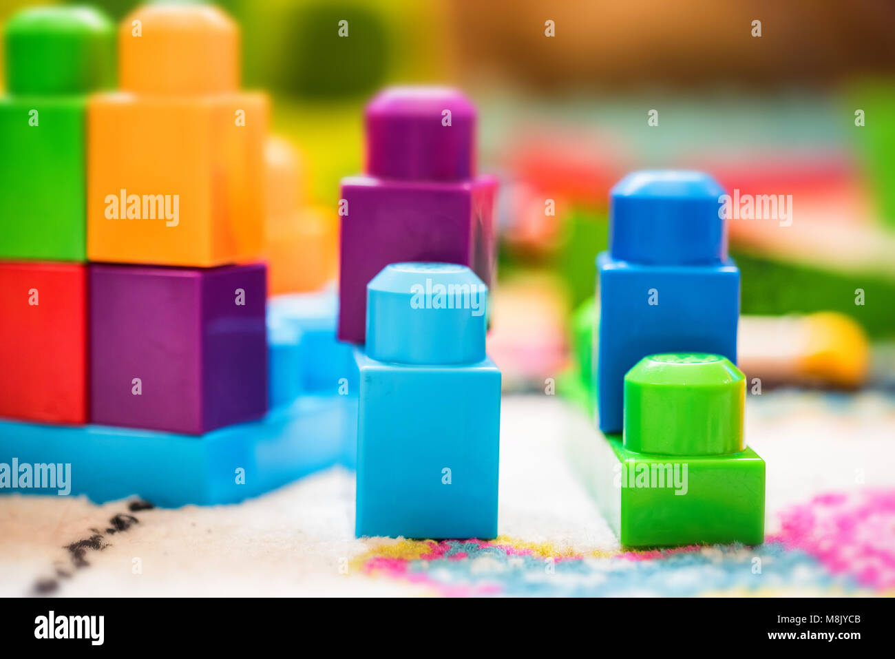 Colorful building blocks for children Stock Photo - Alamy