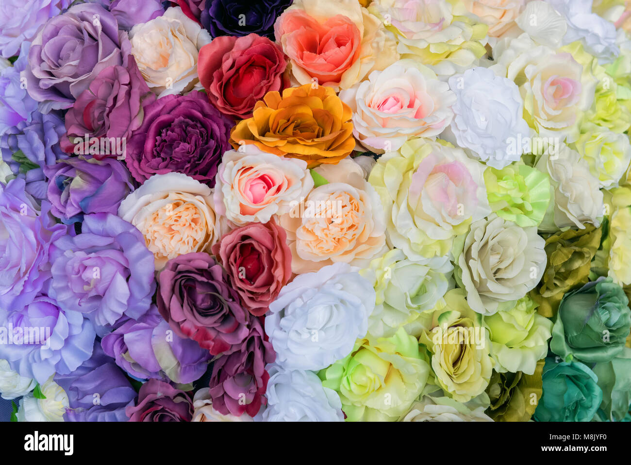 Colorful design pattern of flower texture and background Stock Photo ...