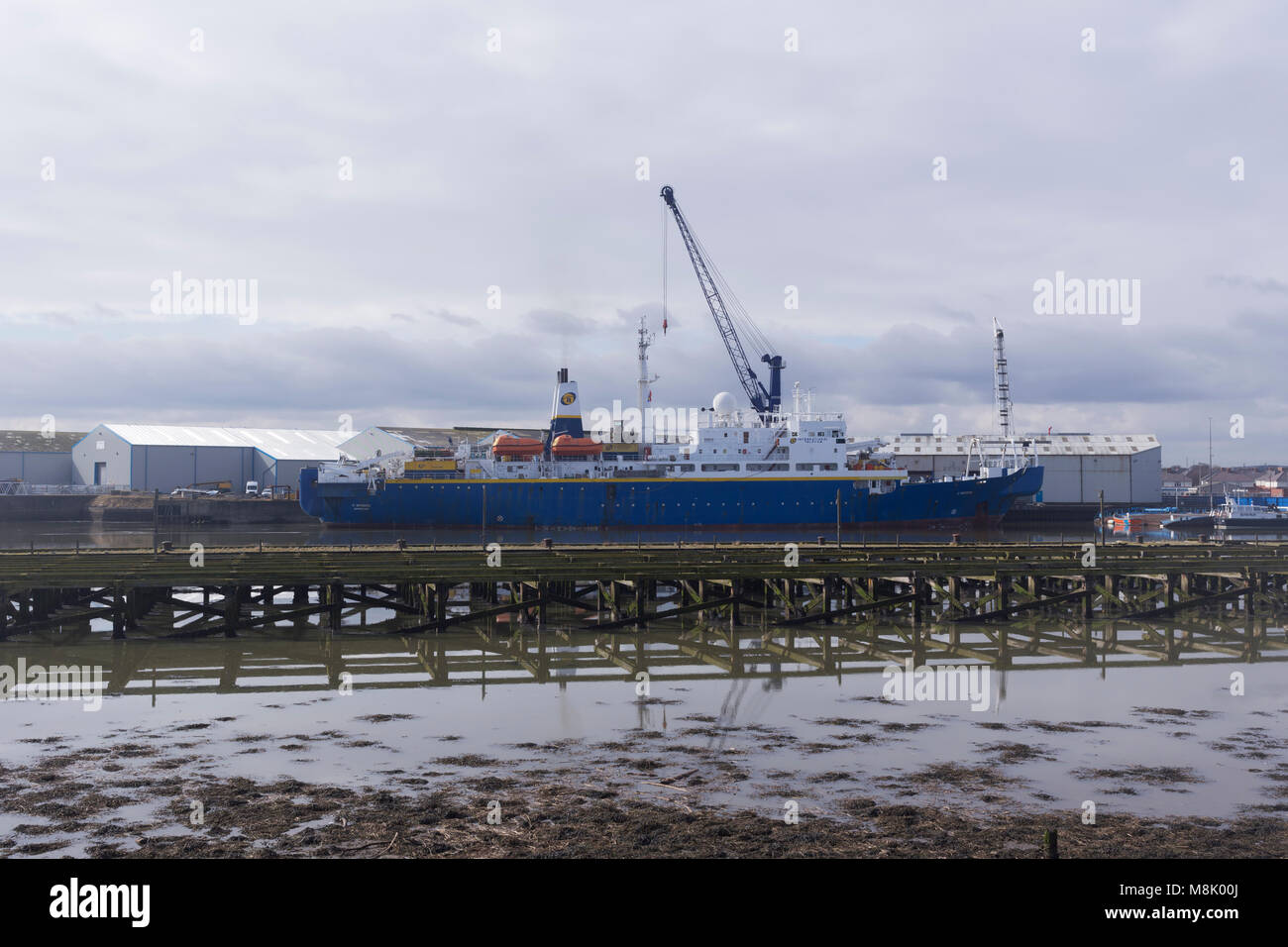 IT Intrepid vessel docked in Blyth Stock Photo - Alamy