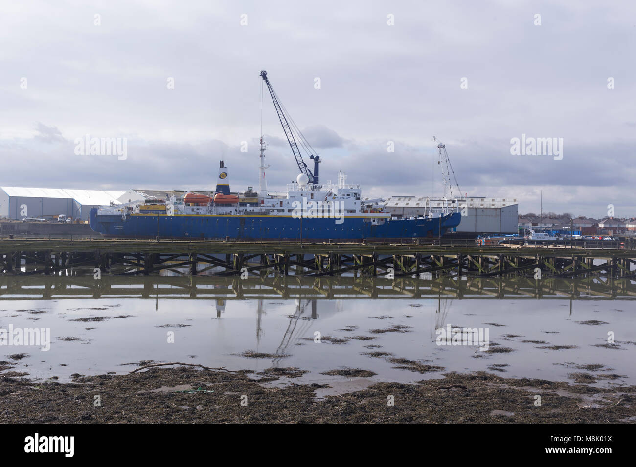 IT Intrepid vessel docked in Blyth Stock Photo - Alamy