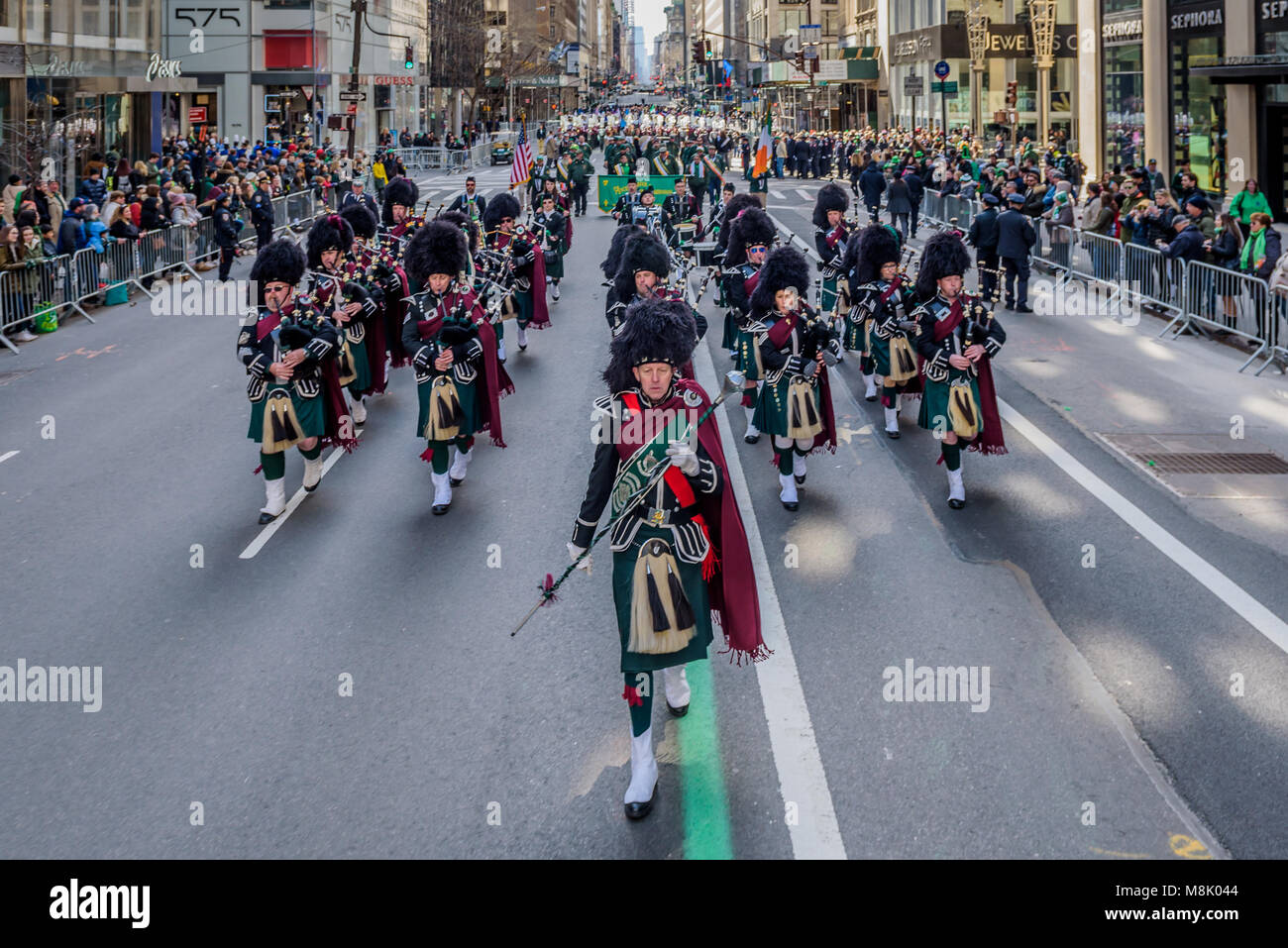 The NYC Saint Patrick's Day Parade was held on March 17, 2018. Along ...