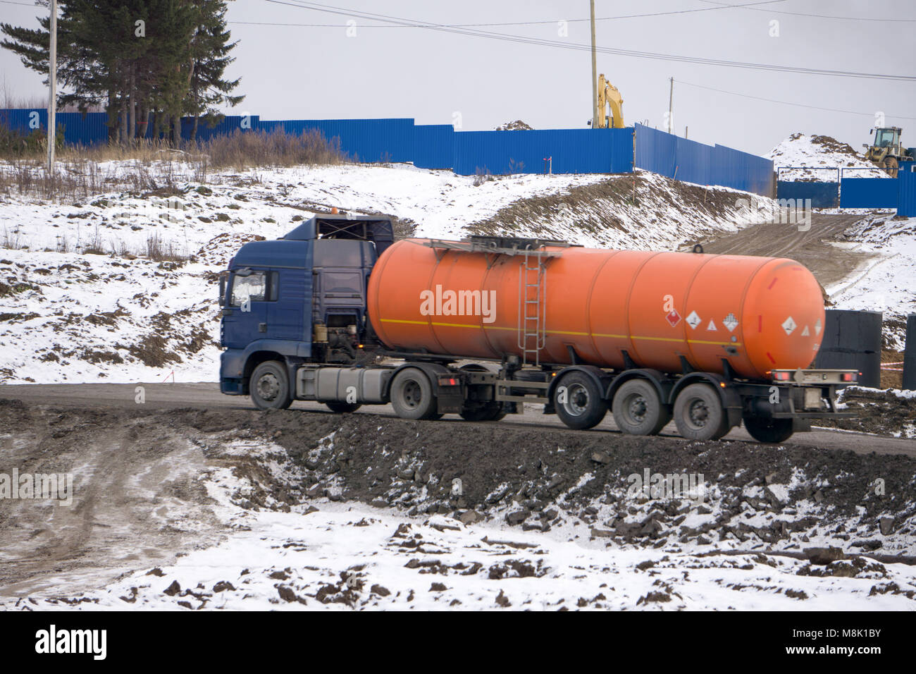 Isolated on white tanker truck hi-res stock photography and images - Alamy