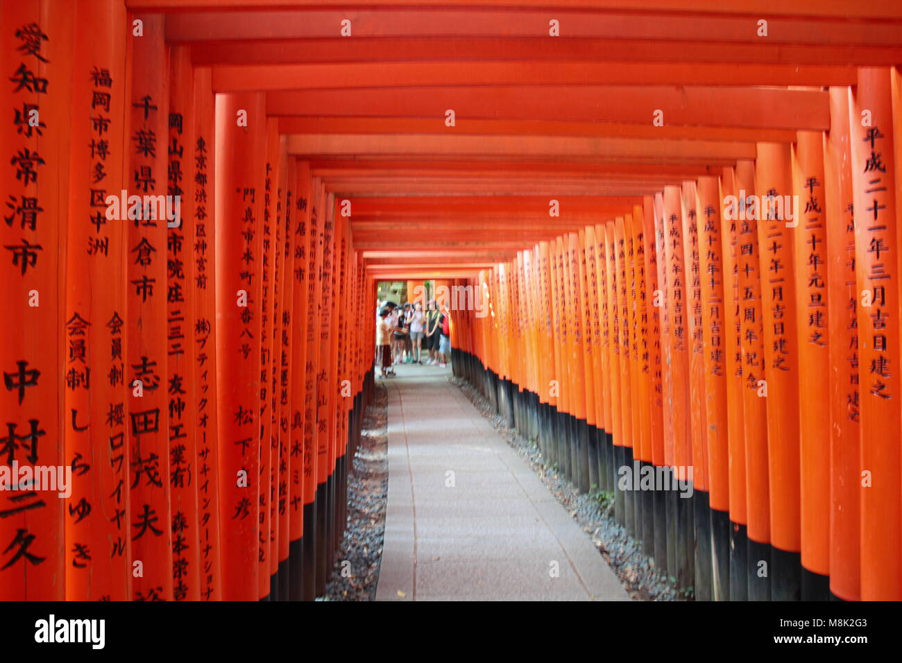 Thousands of vermilion torii gates at Fushimi Inari Shrine, Kyoto ...