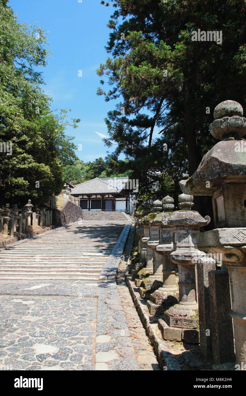Nigatsudo Temple, Nara, Japan. Nigatsudo is located to the east of the ...