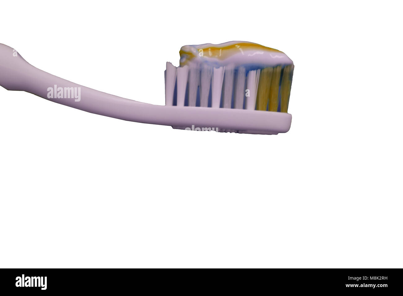Toothbrush with paste isolated on white Stock Photo - Alamy