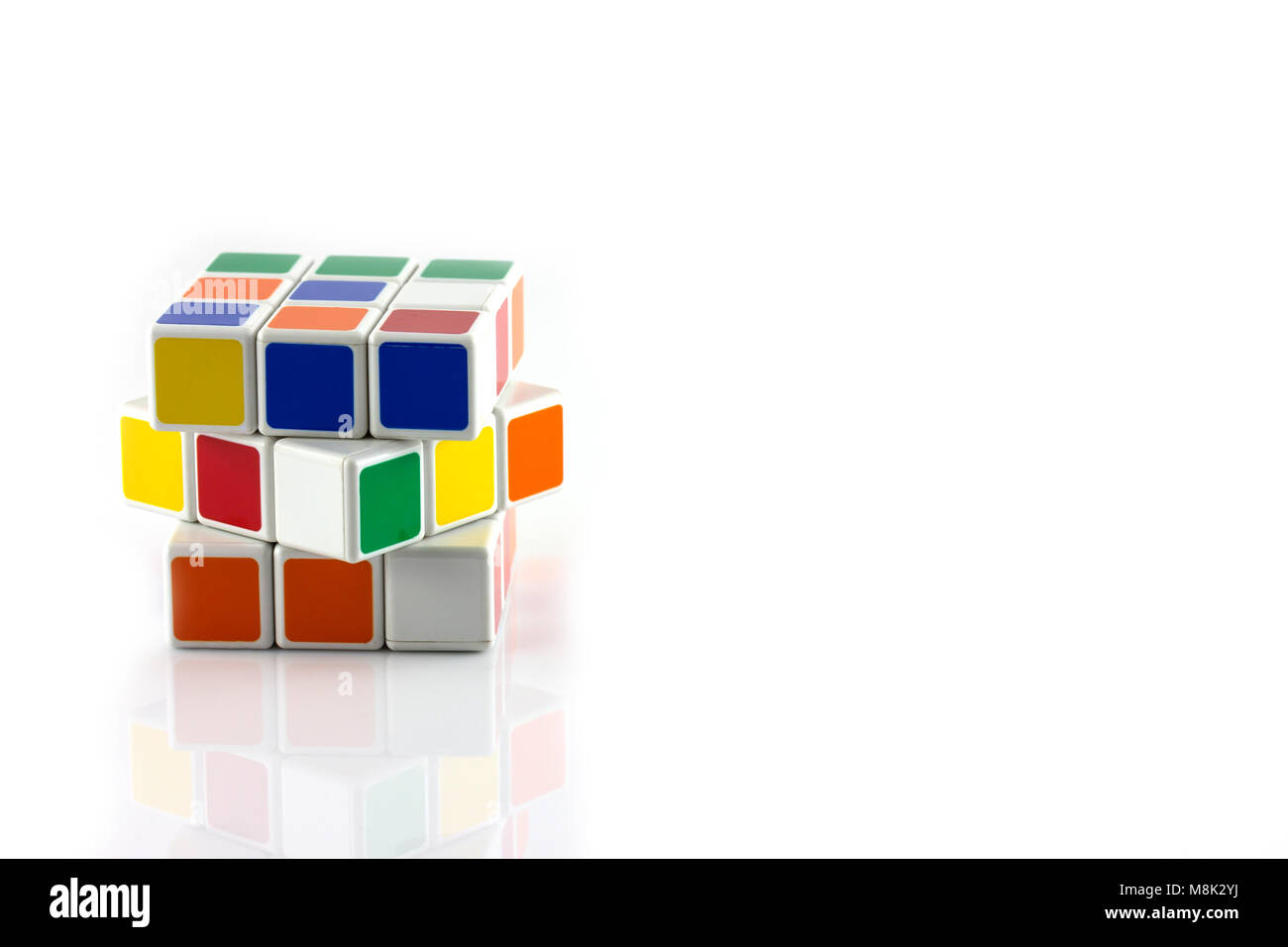rubik cube isolated on white background Stock Photo - Alamy