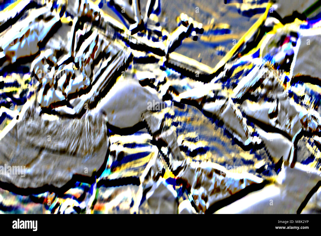 Aluminum foil texture background ripple roll path Stock Photo - Alamy