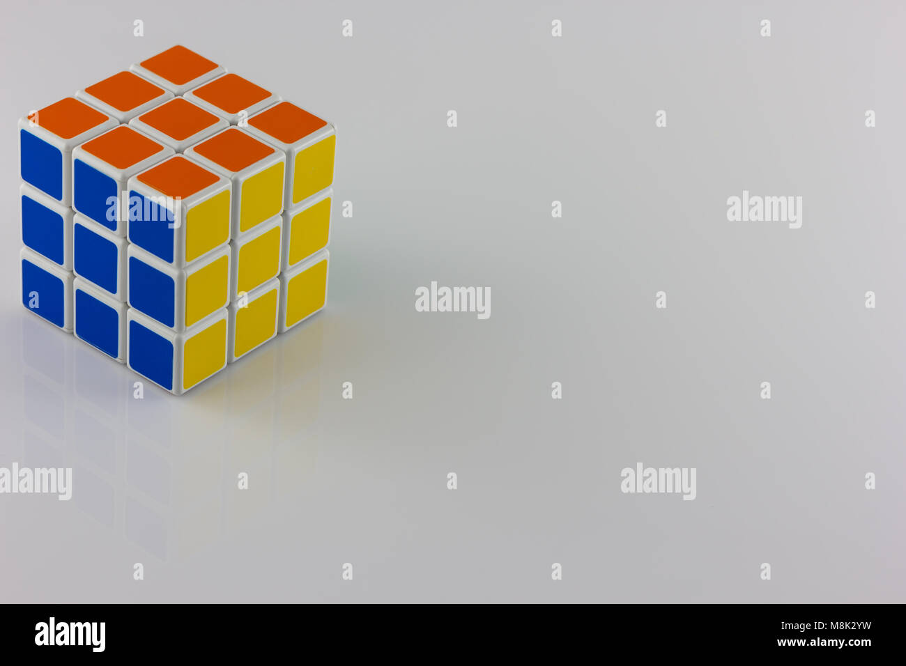 rubik cube isolated on white background Stock Photo - Alamy