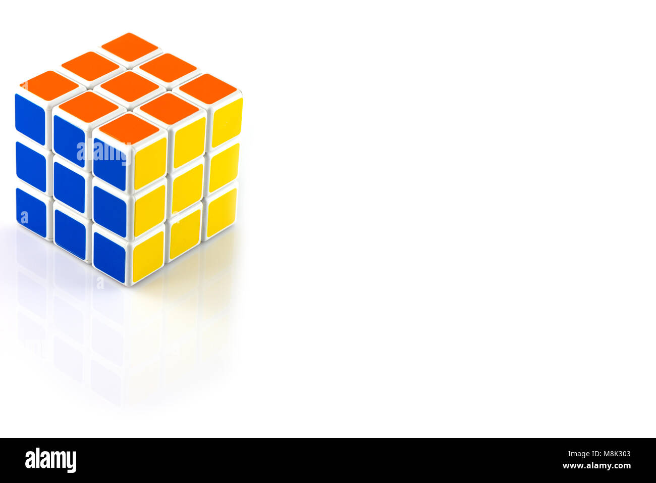 rubik cube isolated on white background Stock Photo - Alamy
