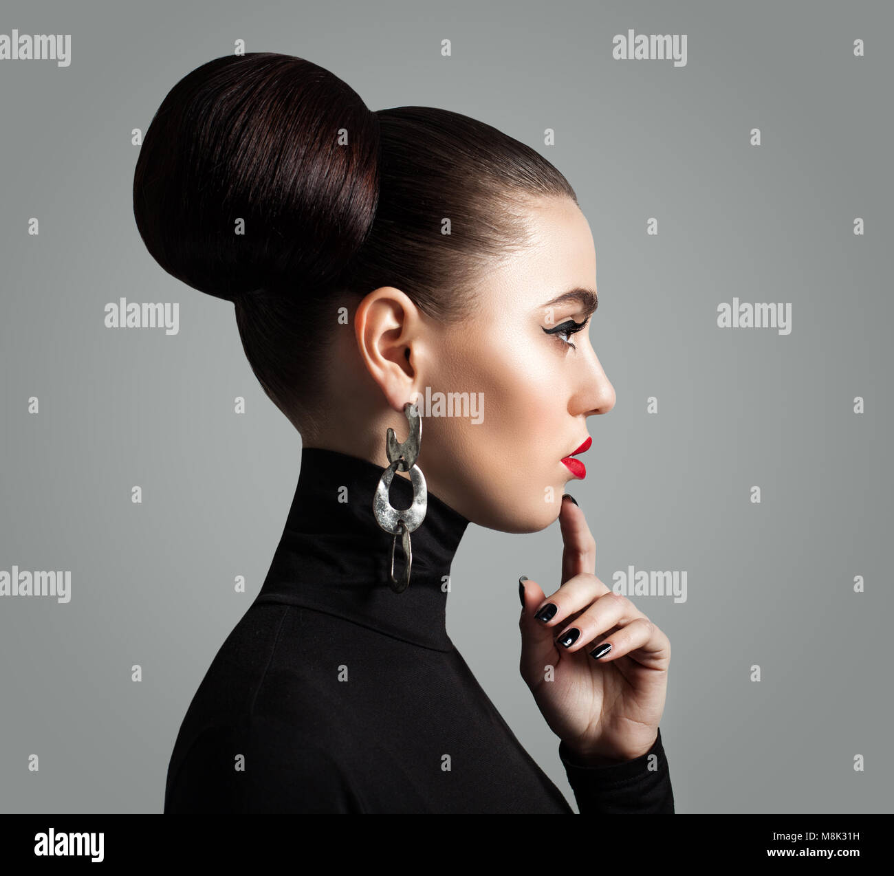 Female Face. Healthy Woman Face Close Up, Profile Stock Photo - Alamy
