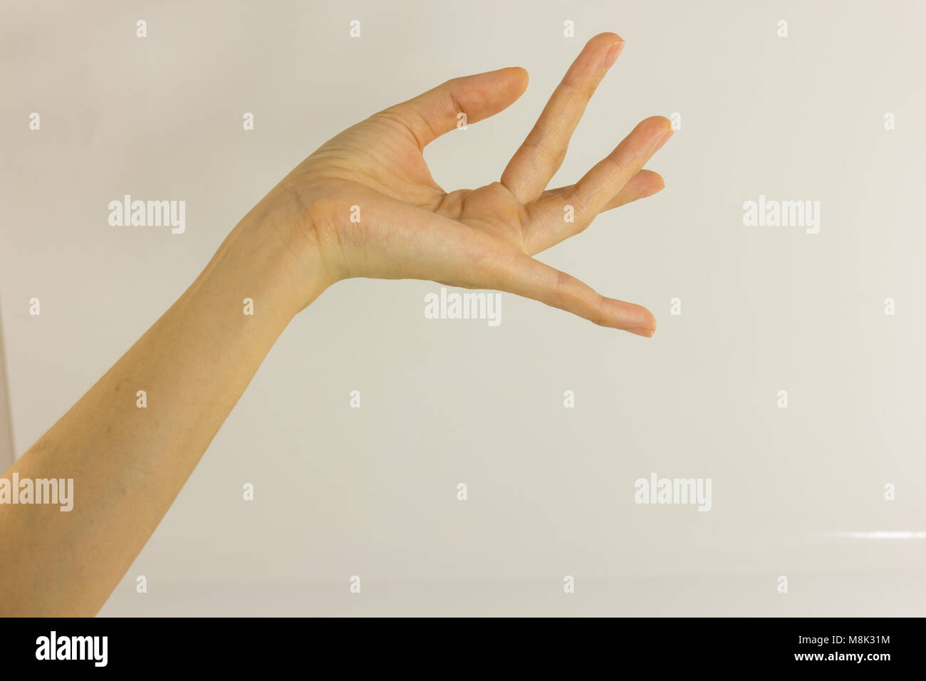 Woman hand Isolated on white Stock Photo - Alamy