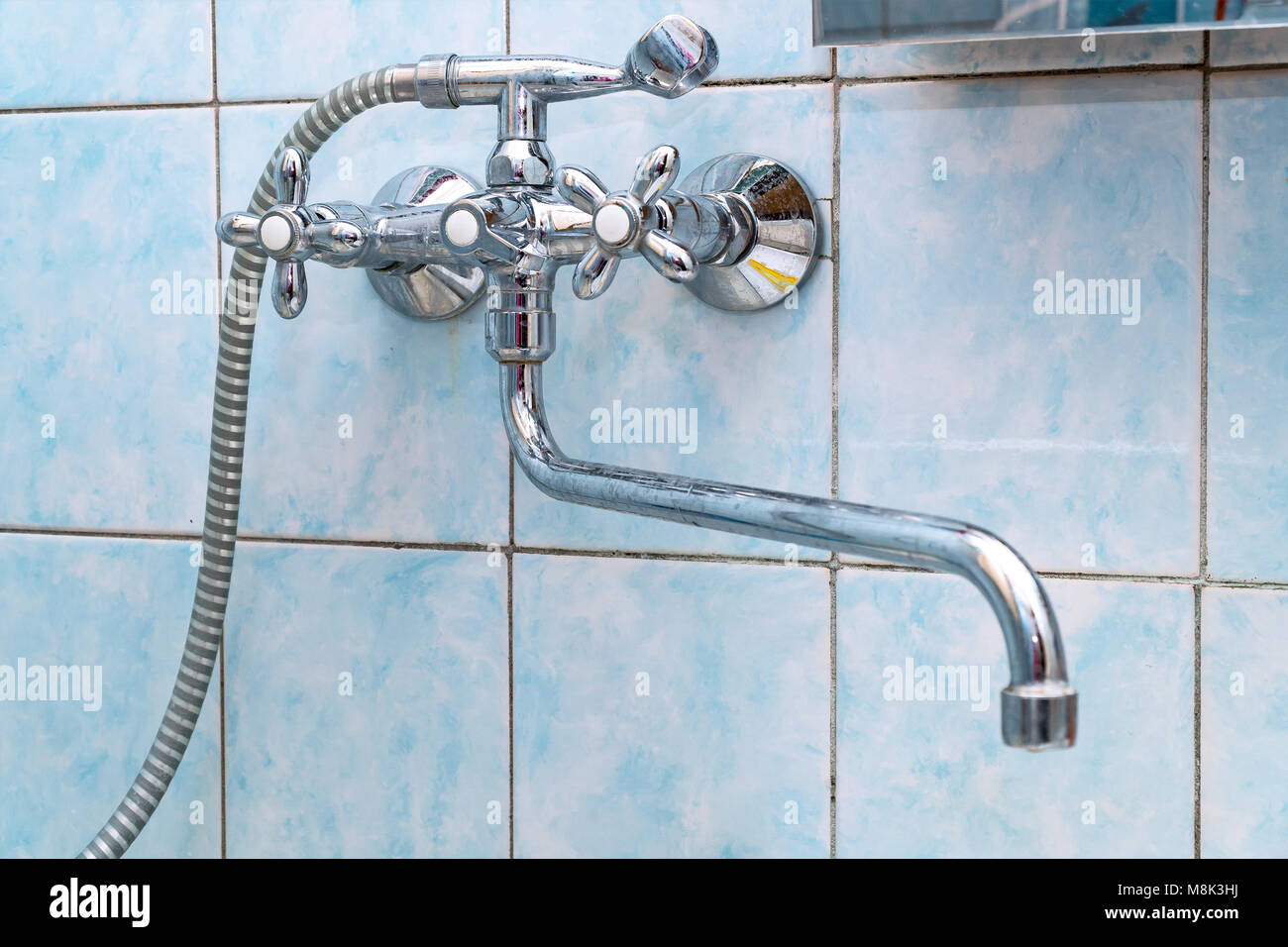 Faucet mixer tap in bathroom Stock Photo - Alamy