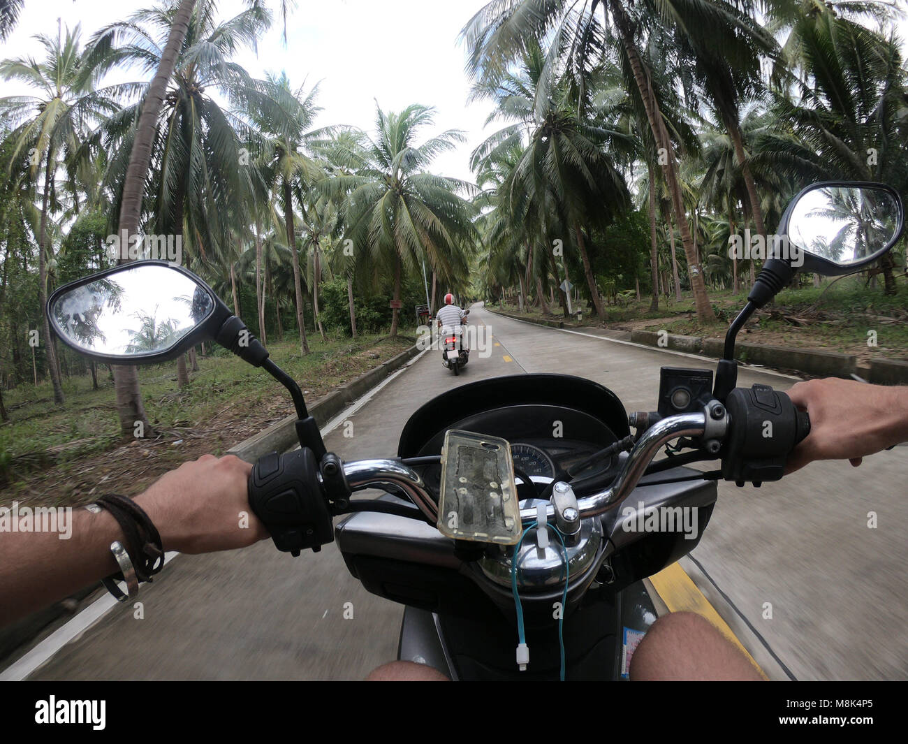 bike street first person view scooter asia thailand urban city ride ...