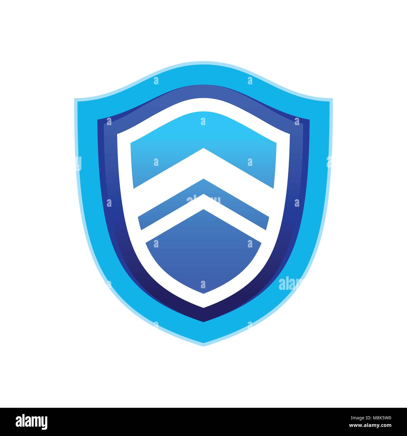 Rising Up Blue Modern Shield Vector Symbol Graphic Logo Design Stock ...