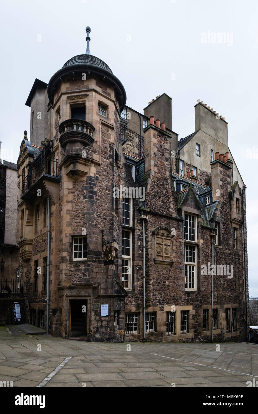 Exterior of The Writers' Museum in Edinburgh Old Town, Scotland, UK ...