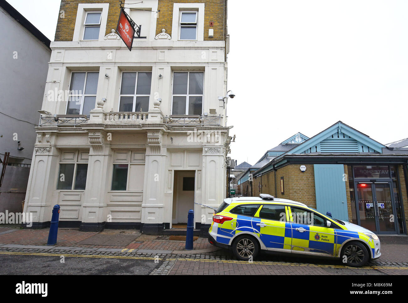 Police outside Blake's nightclub in Gravesend after a car drove down ...