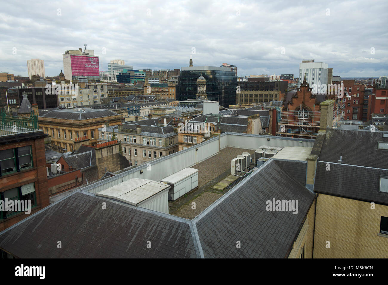 Glasgow city skyline Stock Photo - Alamy