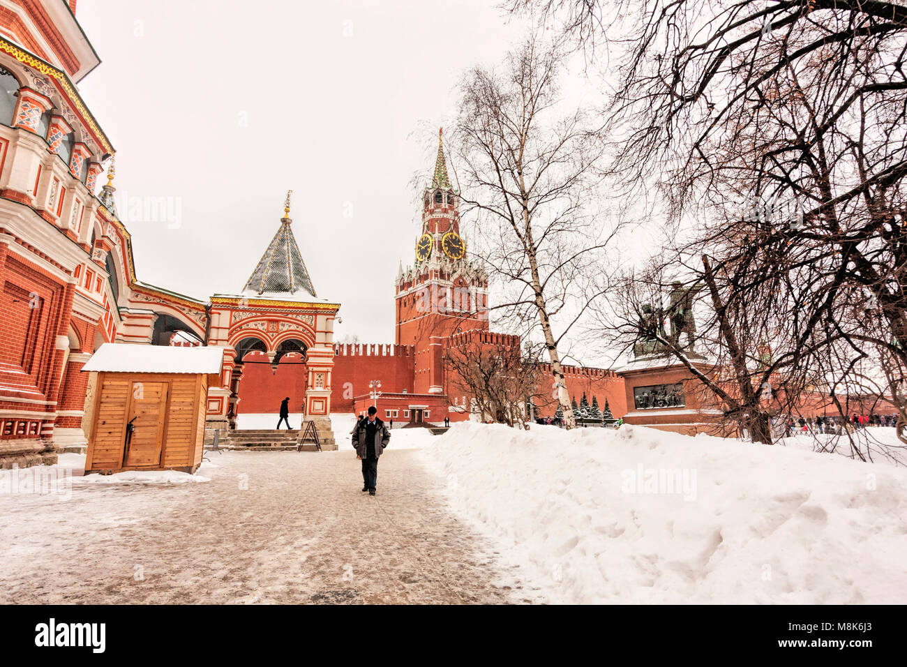 Moscow, Russian Federation - January 28, 2017 :The Moscow Kremlin, Red ...
