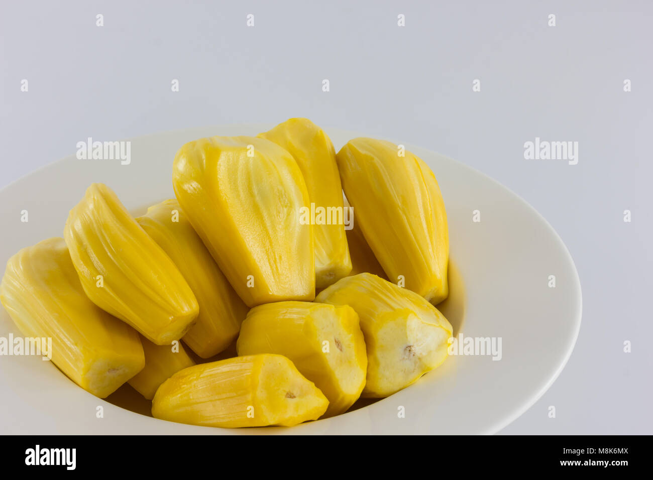 Jackfruit isolate on white plate background Stock Photo - Alamy