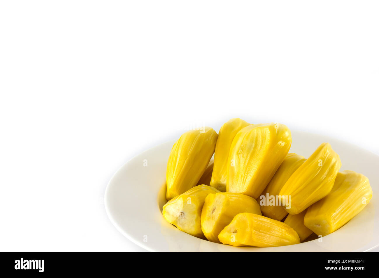 Jackfruit isolate on white plate background Stock Photo - Alamy