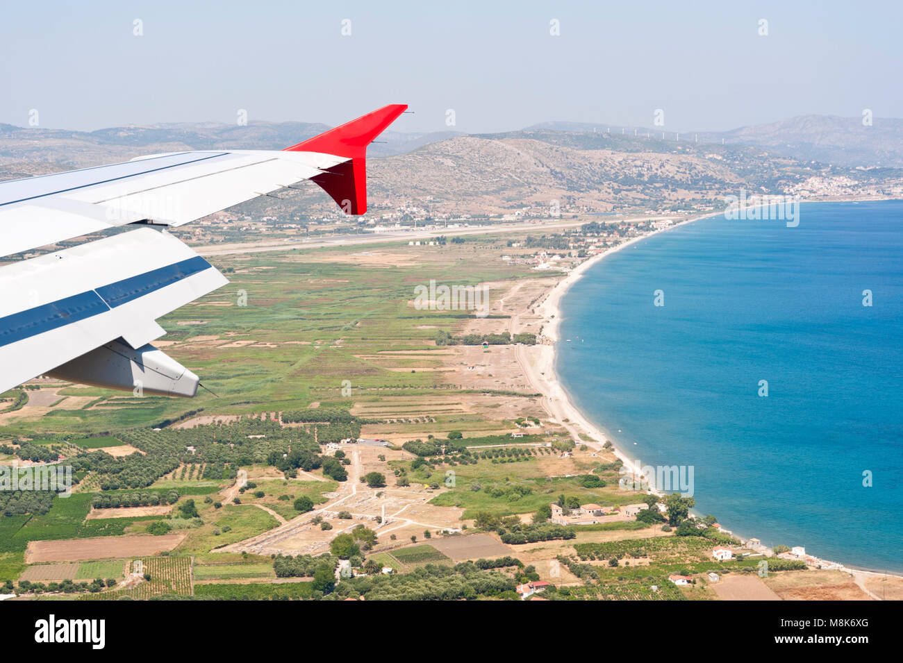 Aerial image of greek island Samos Stock Photo - Alamy