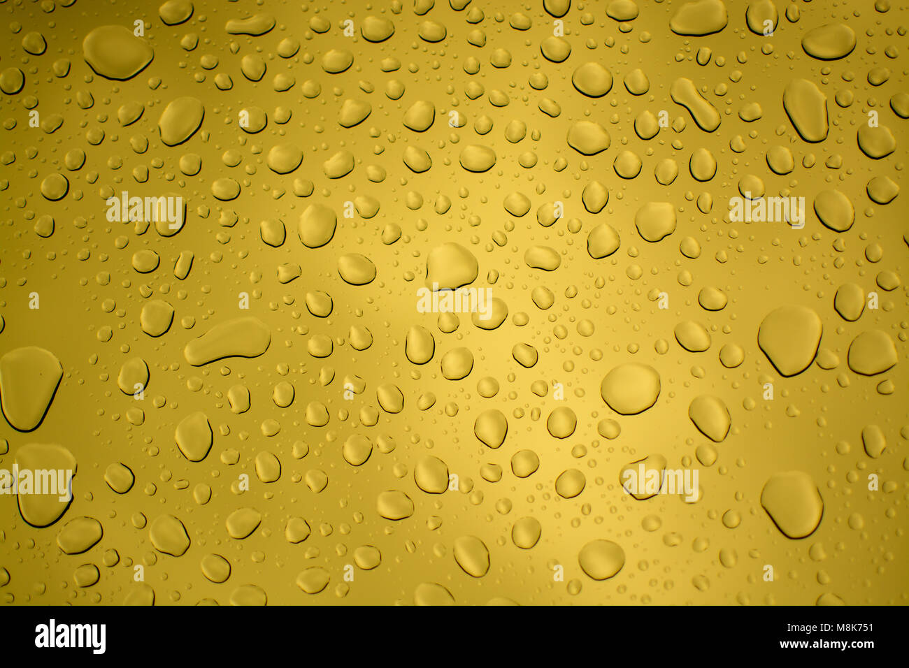 Abstract yellow water or rain drops transparent background, wallpaper ...