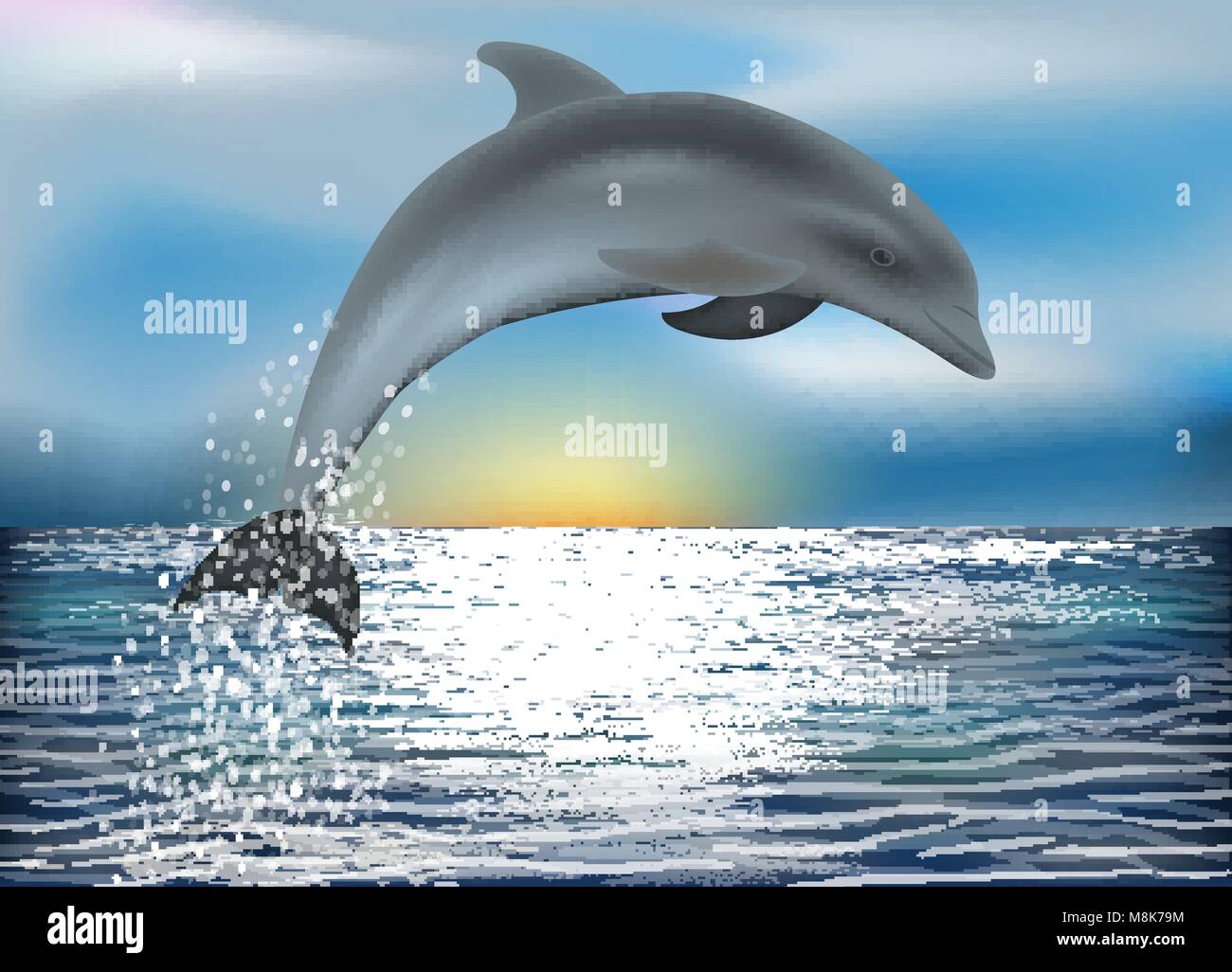 Dolphin background. vector illustration Stock Vector Image & Art - Alamy