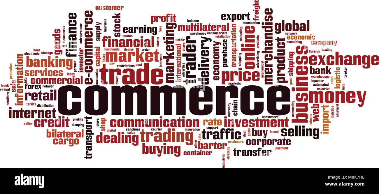 Commerce word cloud concept. Vector illustration Stock Vector Image ...