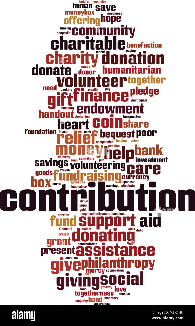Contribution word cloud concept. Vector illustration Stock Vector Image ...
