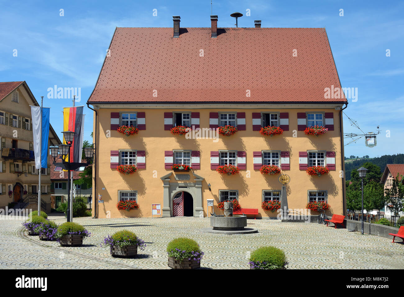 Town hall of Weiler im Allgaeu near Lake Constance - Germany Stock ...