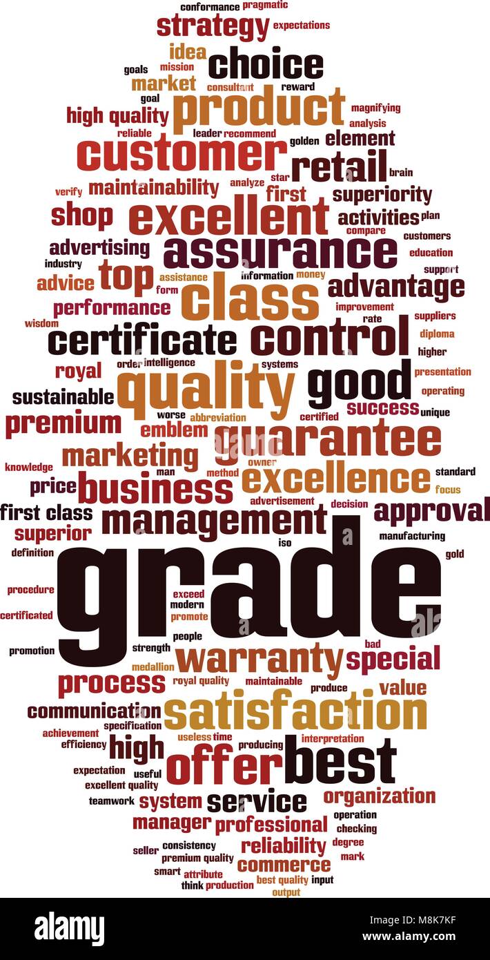 Grade word cloud concept. Vector illustration Stock Vector Image & Art ...