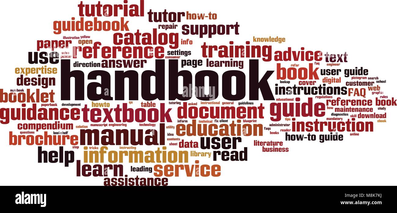 Handbook word cloud concept. Vector illustration Stock Vector Image ...
