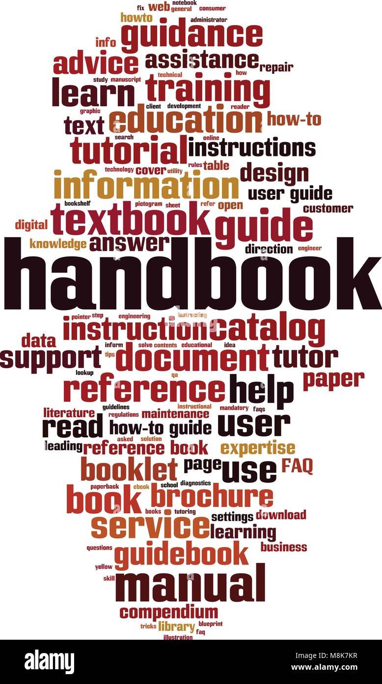 Handbook word cloud concept. Vector illustration Stock Vector Image ...