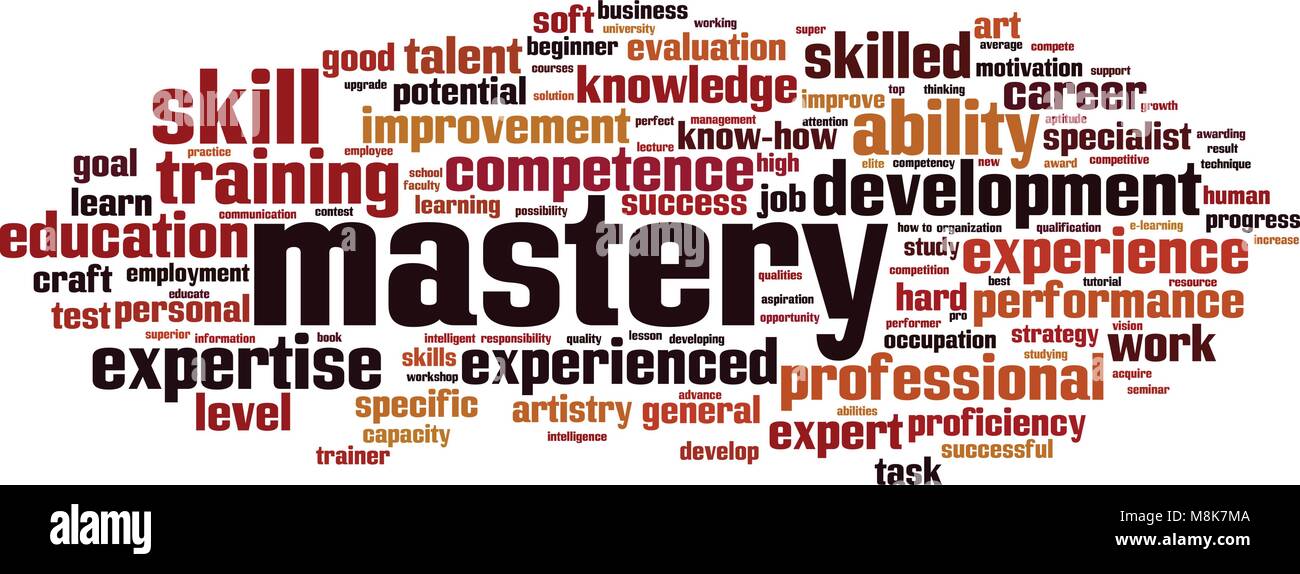 mastery word cloud concept. Vector illustration Stock Vector Image ...