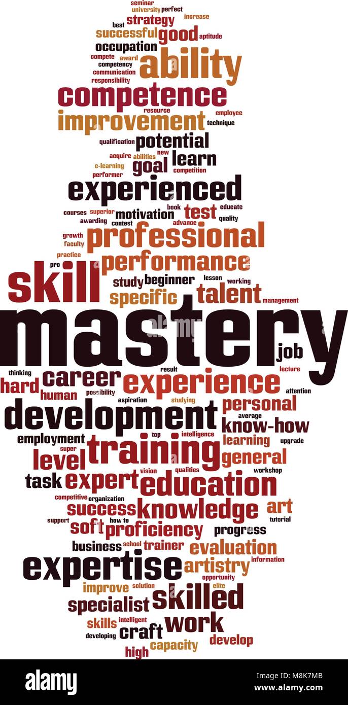 mastery word cloud concept. Vector illustration Stock Vector Image ...