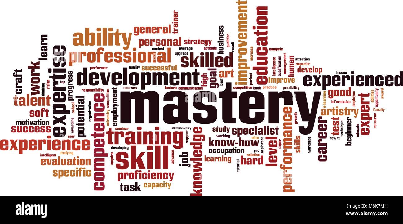 mastery word cloud concept. Vector illustration Stock Vector Image ...