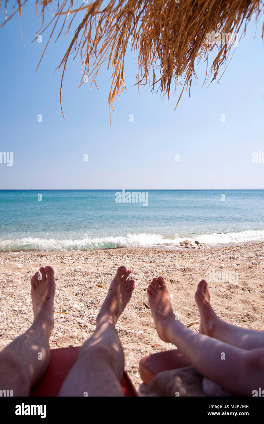 Beach on Samos Stock Photo - Alamy
