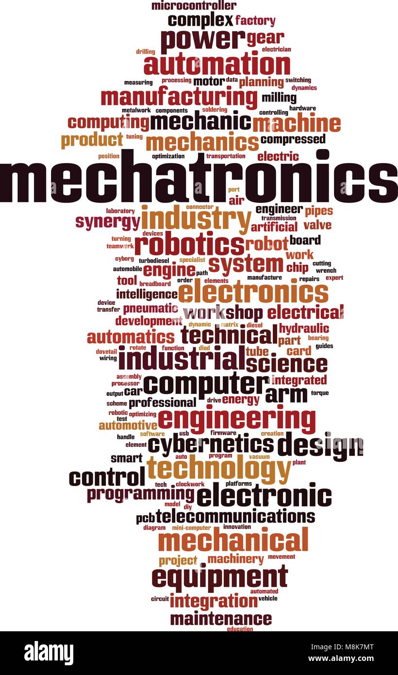 Mechatronics word cloud concept. Vector illustration Stock Vector Image ...